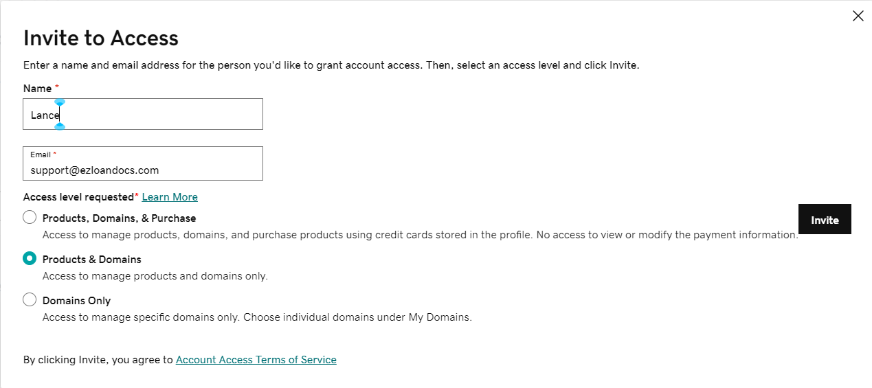 Adding Access To A User - GoDaddy – Mwss